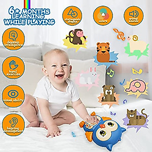 XINQEOW Baby Piano Toy, Infant Toys 6-12 Months, 3 Play Modes Owl Baby Light Up Toys, Lovely Baby Learning Toys 6 to 12 Months, Baby Einstein Piano Toys for Birthday Gifts
