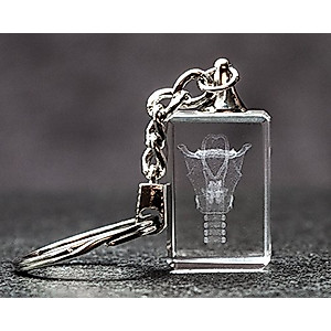 Larynx 3D Laser Crystal Key Chain, Anatomy, Voice Box, Singing, Adam's Apple