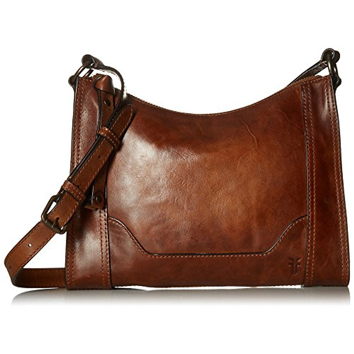 Frye womens Melissa Zip Crossbody Cross Body Handbag, Cognac, One Size US