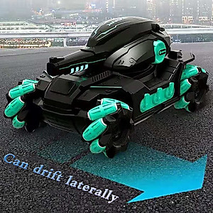Xximuim RC Tank Car, 2.4G Electric Watch Remote Control Water Bomb Tank car Stunt Multiplayer Battle Toy Car, Can Drift Horizontally, 360° Stunt Rotation，Great Gift Toy for Boys