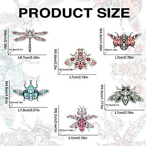 Piececool 3D Puzzles for Adults, 6pcs/Lots Insect Themed Brooches Metal Models Building Kits, Interesting Assembling Crafts Set with Tools for Beginners, Great Gifts