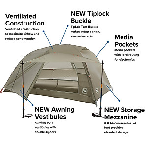 Big Agnes Copper Spur HV UL Backpacking Tent, 2 Person (Olive Green)