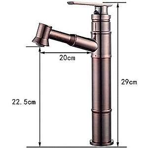 JVOZBZMWZ Brass Bathroom Tap Retro Extensible with Removable Hand Sheet Faucet Single Line Mixer Kitchen Faucet Faucet Bathtub Water Faucet