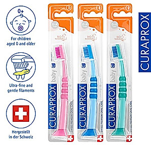Curaprox Kids CK 4260 Baby Toothbrush (3 Pack); extra soft bristles for children