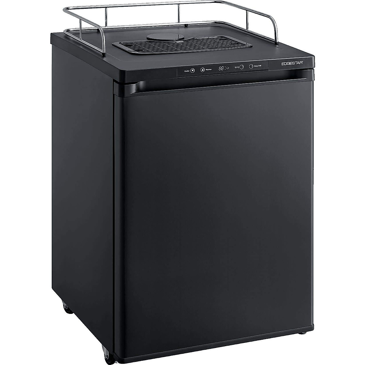 EdgeStar BR3002BL 24 Inch Wide Kegerator Conversion Refrigerator for Full Size Keg - Black