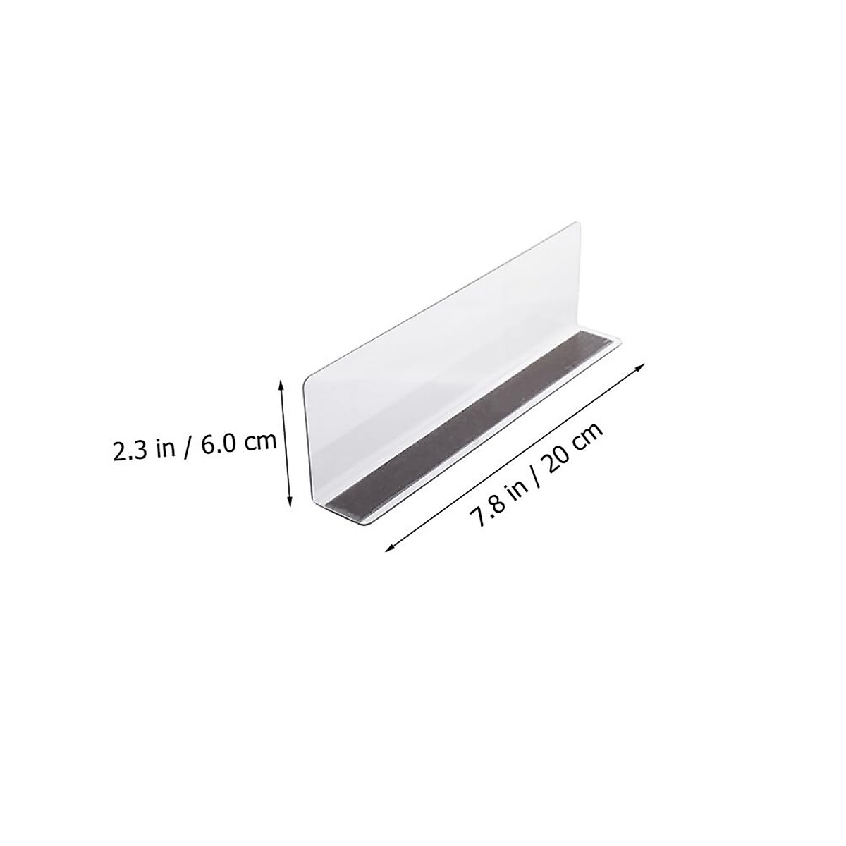 ULTECHNOVO 6pcs Shelf Divider Desk Bookshelf Trash Magnetic Shelves Clear Shelf Separators Plastic Drawer Drawers Plastic Acrylic Shelf Separators Desk Book Shelf Milk Desk Rack Partition PVC