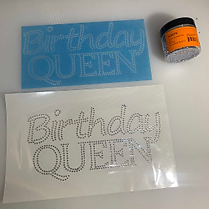 Rhinestone Flock Rhinestone Template Stencil for Hotfix Rhinestones Magic Flock Plus Rhinestone Flock 12"x8" 3 Sheets with 3 Sheets Hotfix Rhinestone Tape