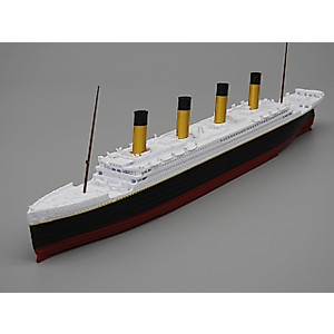 TheRoller3d RMS Titanic Model Ship with Iceberg, 1 Ft Long Assembled, Titanic Toys for Kids, Historically Accurate Titanic Toy, Titanic Ship, Titanic Cake Topper, Titanic Figurine, Titanic Boat