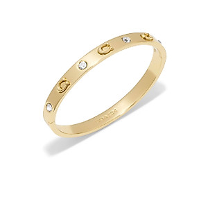 Coach Women's Signature C Logo Hinged Bangle Bracelet