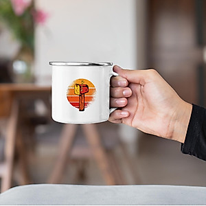 Vintage Mailbox Gift for Lovers Unique Gift Idea for Friends Family 12oz Enamel Silver Mug