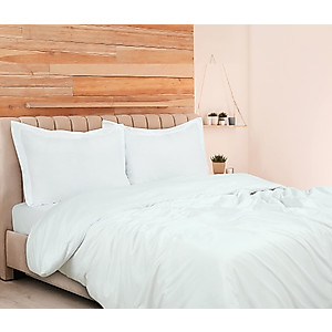 ROYALE White Duvet Cover Full Size - 3 Piece Bedding Comforter Covers - Button Closure - 1 Full Duvet Covers 80x90 inches and 2 Pillow Shams - No Comforter Included