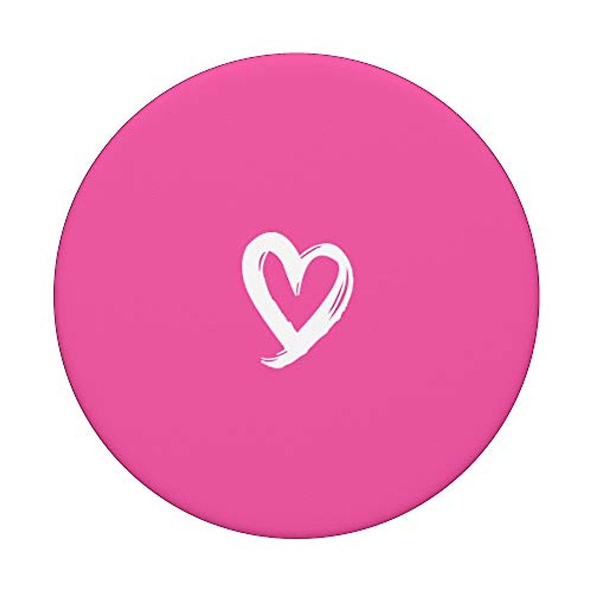 White Minimalist Heart Pink PopSockets Swappable PopGrip
