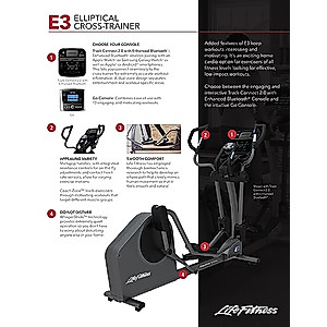 Life Fitness E3 Cross Trainer Elliptical Exercise Machine with Go Console