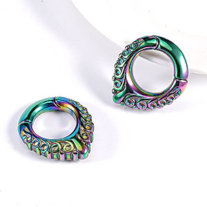 PUNKYOUTH Ear Hanger Weights for Stretched Ear Lobe Stainless Steel Ear Gauges 2g(6mm) Ear Plugs Tunnels Body Piercing Jewelry Kit