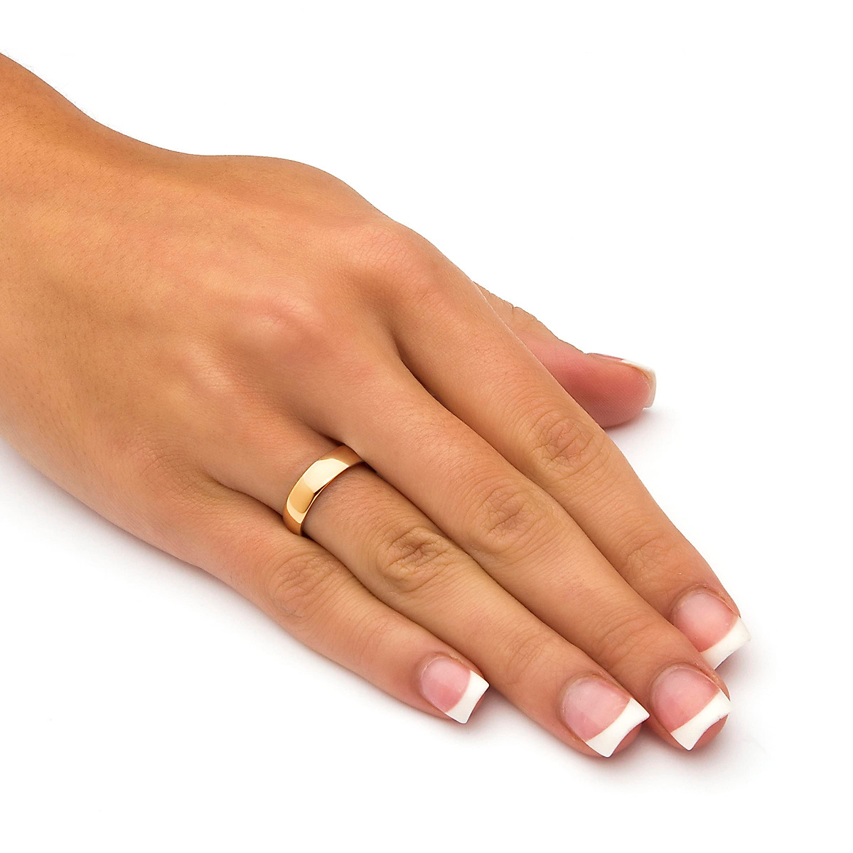 PalmBeach .925 Sterling Silver or 14K Yellow Gold Plated Wedding Band Ring (5mm) Size 10