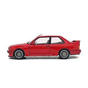 Solido S1801502 1990 BMW E30 M3 Die Cast Car, Red, 1:18 Scale