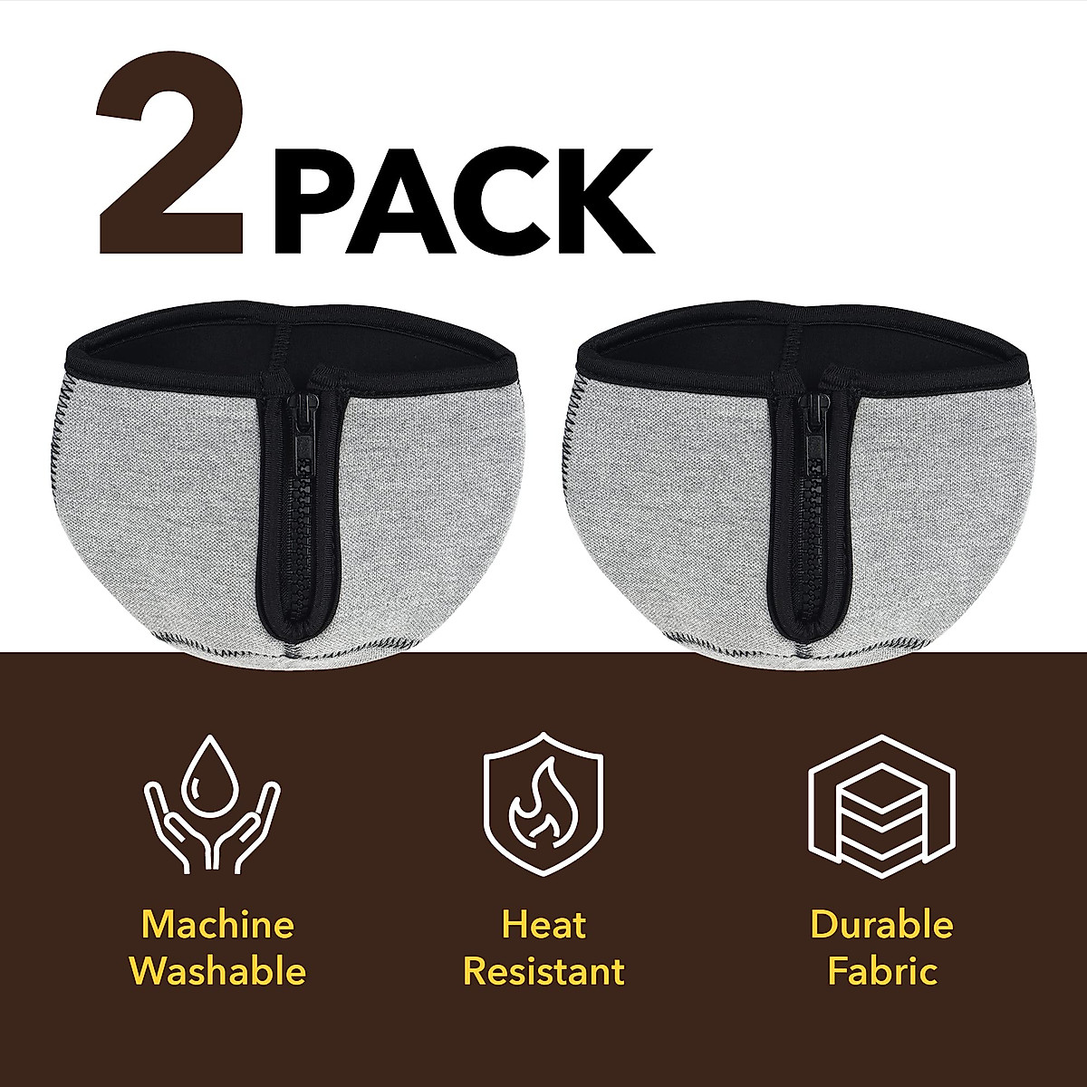 IMPRESA [2 Pack] Insulated Pour Over Coffee Cozy for Bodum 6 Cup Coffee Maker - Insulation and Protection Sleeve for Coffee Carafe Glass - Pour Over Carafe Accessory for Drip Coffee Maker