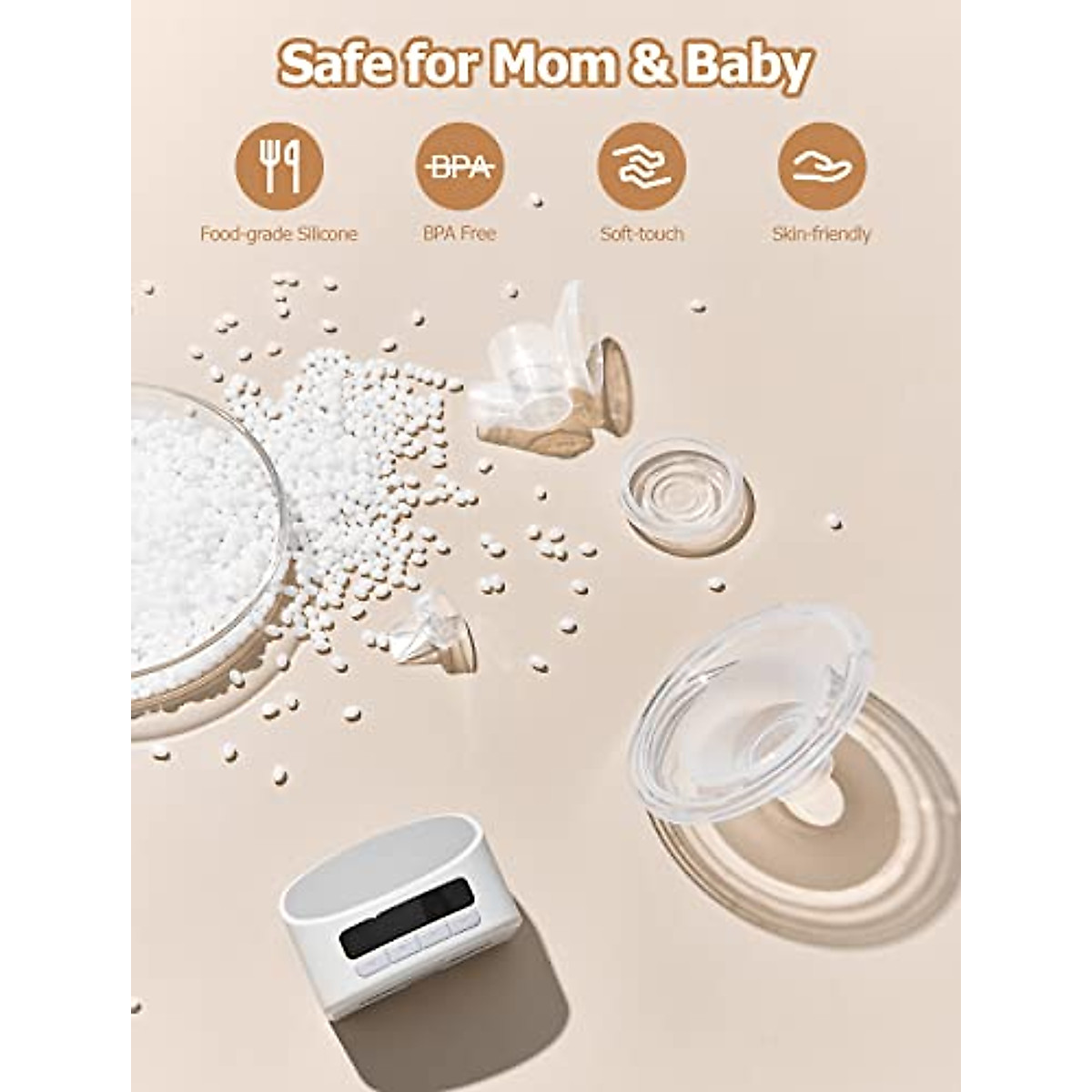 DOOOB Wearable Breast Pump, S10 Pro Electric Breast Pump,Portable Electric Breast Pumps for Breastfeeding with 2 Modes,9 Levels,LCD Display,Memory Function Rechargeable,24mm Flange, 2 Pack