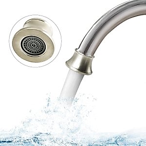Faucet Aerator Compatible with Moen 116618BN, Faucet Parts High Flow Sink Aerator Replacement for Shower Bathroom Kitchen 2.2 Gallon Per Minute,Brushed Nickel Finish