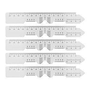 5pcs Ophthalmic PD Ruler Pupil Distance Measuring Ruler Clear Data Marking Smoothing Edges Pupillary Distance Ruler for Hospitals