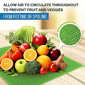 Dualplex® Fruit & Veggie Life Extender Liner for Fridge Refrigerator Drawers, 13 x 10.5 Inches (4 Pack) – Extends The Life of Your Produce & Prevents Spoilage