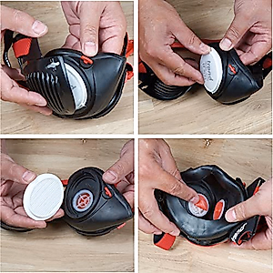 Trend Air Stealth Dust Mask, Half Mask with Replaceable Twin HEPAC Filters for Woodworking, Building & Construction Work, Medium/Large, STEALTH/ML