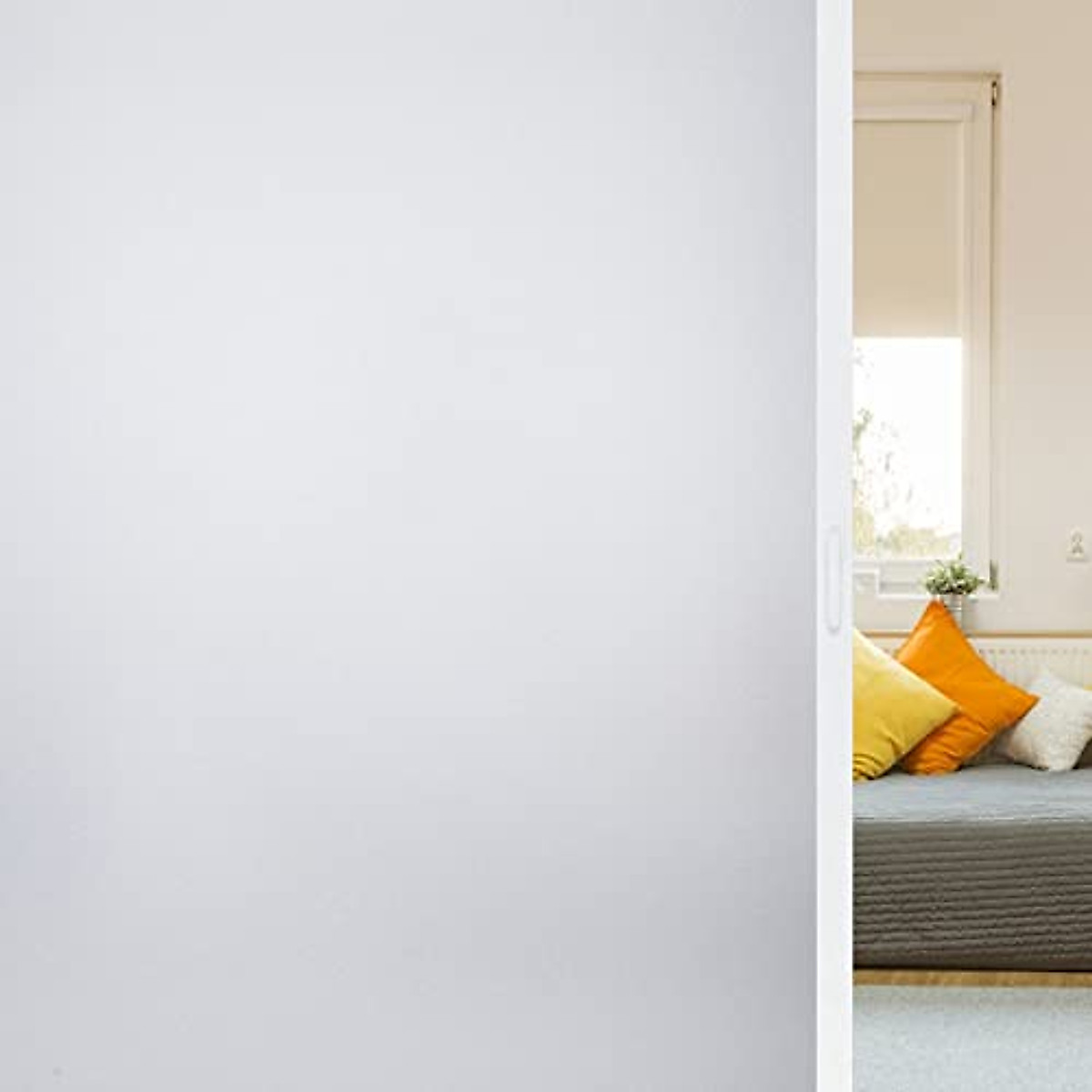 bofeifs Window Privacy Film Frosted Glass Window Film Non-Adhesive Static Cling UV Blocking Window Sticker Reusable Window Covering Film for Bathroom Office Meeting Room Home 11.8" x 78.7"(30x200cm)