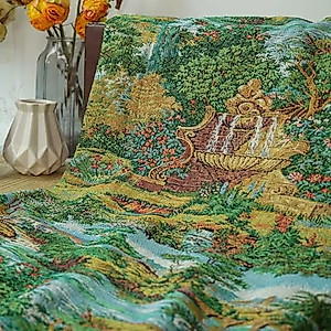 XMTXZYM 2 Meter Yarn Dyed Jacquard Fabric Women's Dress Curtain Carpet Making Thick Fabric