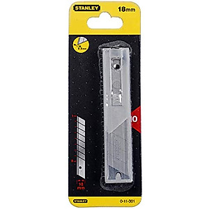 Stanley 0-11-301 Snap Off Blade in Dispenser (10 piece), Silver