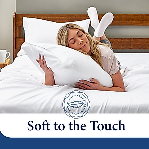 Cosy House Collection Luxury Rayon Derived from Bamboo Blend Ultra Soft Pillow Cases - Cooling & Breathable - Set of 2 Pillowcases with Envelope Closure (Standard, White)