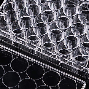 ULTECHNOVO 24 Well Cell Culture Plate Plastic Petri Dish for Lab (12.5 x 8.5 x 2 cm)