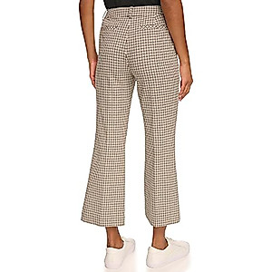 Karl Lagerfeld Paris Women's Pattern Pant, Black/Soft White Multi, 12