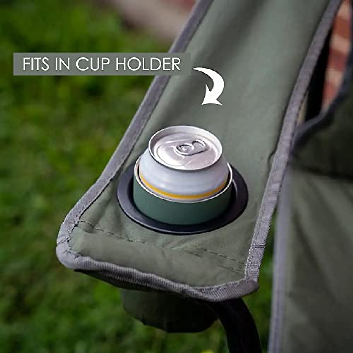 Snute Standard Can Cooler for Beer, Soda, Sparkling Water | Vacuum Insulated Stainless Steel Drink Sleeve Holder for 12oz Regular Cans (Olive)