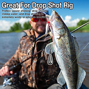 Tungsten Drop Shot Weights Fishing Weights Sinkers kit Tungsten Fishing Sinkers Swivels for Drop Shot Rig Bass Freshwater Saltwater Tackle Box