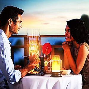 Led Flame Light, Flicking Flame Candles Fire Lanterns Outdoor Hanging Lamps with Remote and 4 Flame Modes for Home Party Garden Christmas Decoration