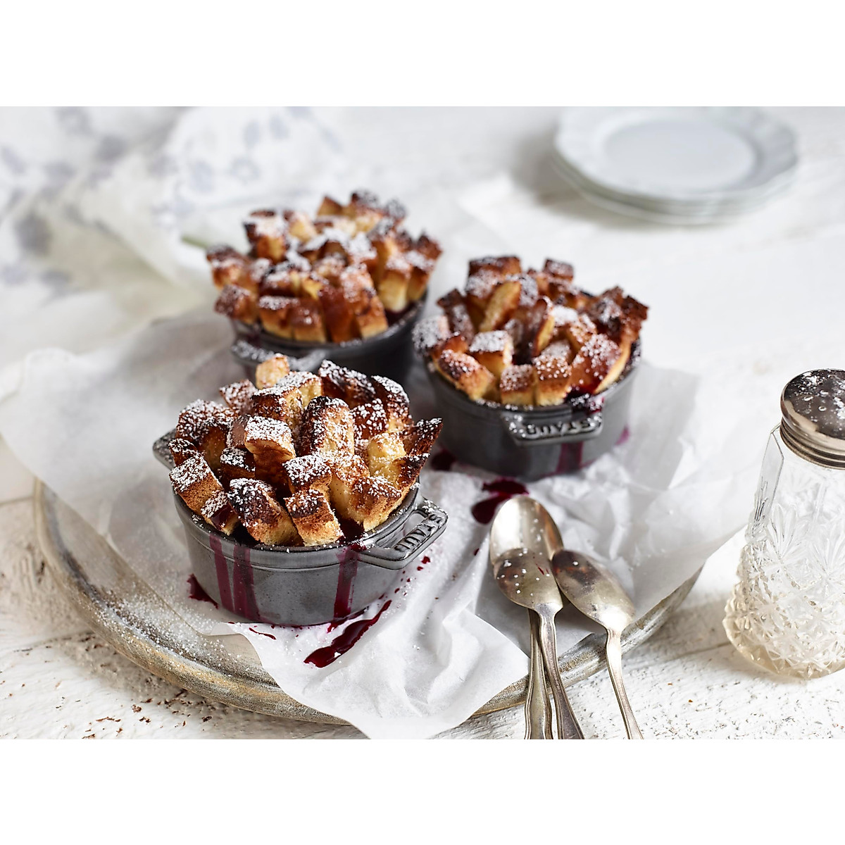 staub La Cocotte Round 40500-106 Mini Pico Cocotte Round Gray 40500-106 Small Two-Handed Cast Enameled Pot