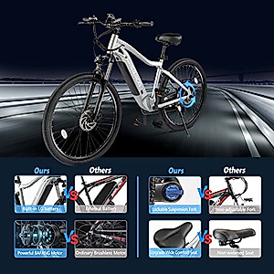 PEXMOR Electric Bike for Adults, 750W BAFANG Motor Ebike 32MPH Adult Electric Bicycle 48V 14AH LG Battery, 27.5" Electric Mountain Bike 7 Speed Gears Lockable Fork City Commuter E-Bike,UL Certified