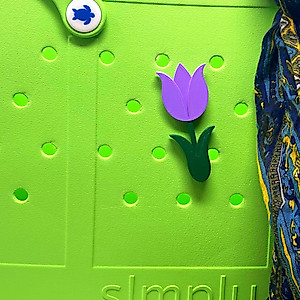 BAGLETS - Flower Charm Accessory Compatible with Bogg Bags & Other Similar Totes - Cute Decorative Charm Perfect for Customizing Your Bag – Made in USA (Tulip Charm)