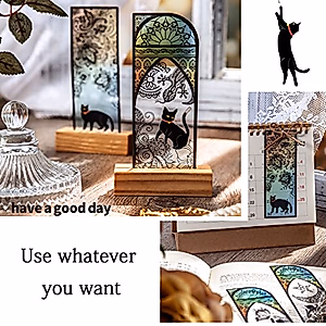 BLBMH 9PCS Cool Cat Bookmarks Set Cute Animal Bookmarks for Women Kids Girls Book Lovers Book Marks Bulk for Book Club Classroom Gifts for Students