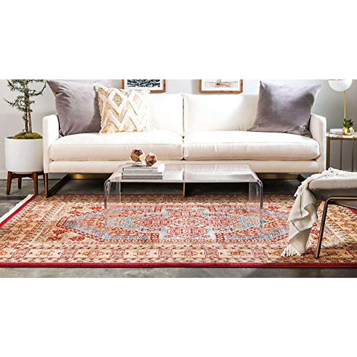 Unique Loom Sahand Collection Traditional Geometric Classic Navy Blue Area Rug (2' 2 x 3' 0)