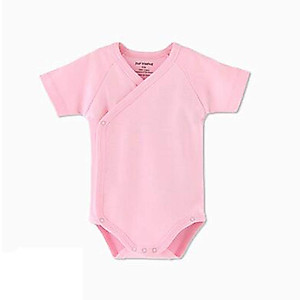 Baby Boys Girls Short Sleeves Kimono Clothes Cotton Baby Side-Snap Bodysuit Pack of Baby Layette Set (Newborn)