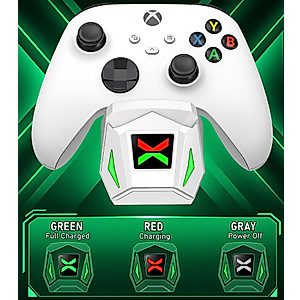 Controller Charger Station with 2x5520mWh Rechargeable Battery Packs for Xbox One/Series X|S Controller,Dual Charging Dock for Xbox One Controller Battery Pack with 4 Battery Covers for Xbox