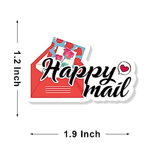 180 PCS Cute Happy Mail Small Shop Thank You Stickers,Small Business Label sitcker,Envelopes Stickers for Handmade Goods/Bags Business Packages,Thanks Stickers for Envelopes Seals, HM2