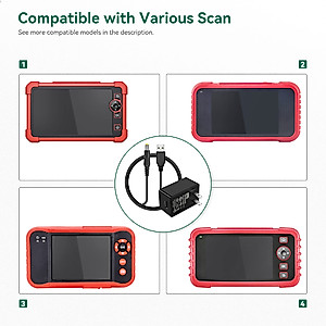 FITE ON 5V AC/DC Adapter + USB Cable Replacement for Launch CRP123X CRP129X CRP123E CRP129E Diagnostic Scanner Tool UL Listed