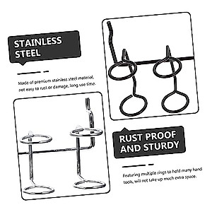 Outanaya 4pcs Pegboard Screwdriver Holder Pegboard Drill Wall Mounted Tool Storage Organizer Hand Tools Organizer Screwdriver Organizer Pegboard Tool Organizers Peg Board Stainless Steel