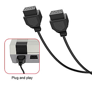 JoFong Classic Retro Controller, Suitable for AV 620, HD 621 HD 821 Classic Game Consoles Plug-and-Play Wired Video Gamepad-9 Pin Plug 2 Packs,620-621 Controller