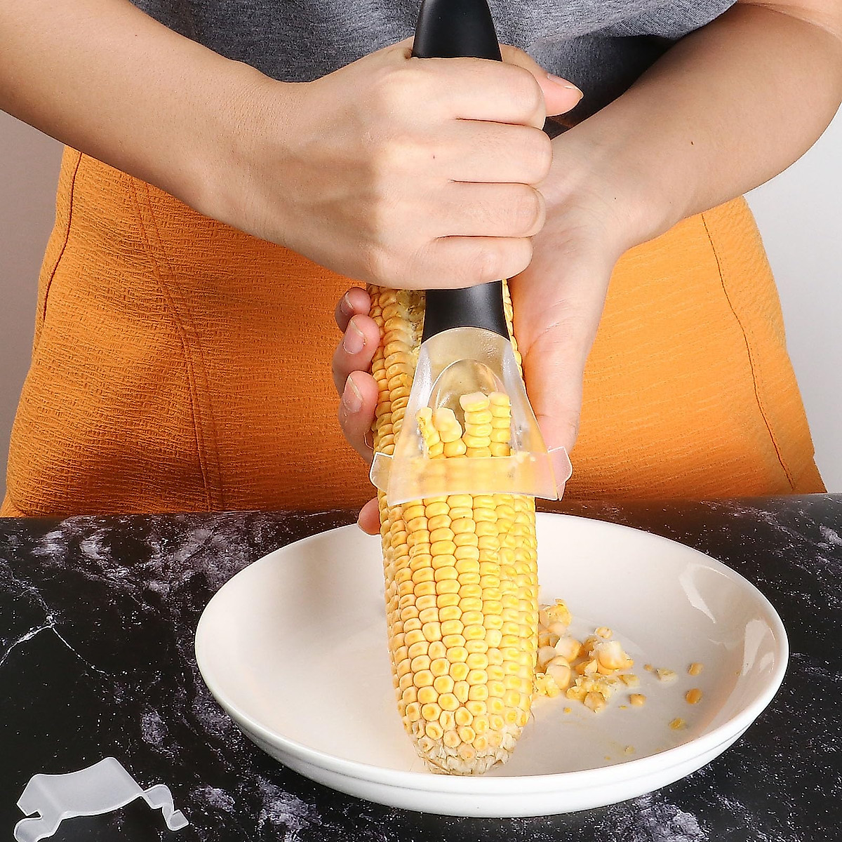Professional Corn Kernel Cutter, Corn Cutter Peeler Stripper Tool with Large Ergonomic Handle, Corn Peeler #1114