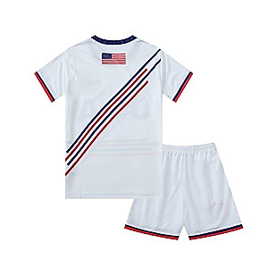 Team USA United States Sports Soccer Football Basketball Boys Kids Youth Jersey Shirt Kit Set (Size-26 (8-9 Years))