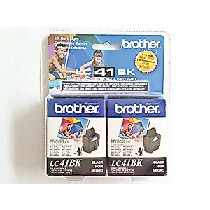 Brother Black -Ink -Cartridge - 2 Pack (LC41BK2PKS) - Retail Packaging