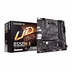 GIGABYTE B550M DS3H AC (AM4 AMD/B550/Micro ATX/Dual M.2/SATA 6Gb/s/USB 3.2 Gen 1/PCIe 4.0/HMDI/DVI/DDR4/Motherboard)